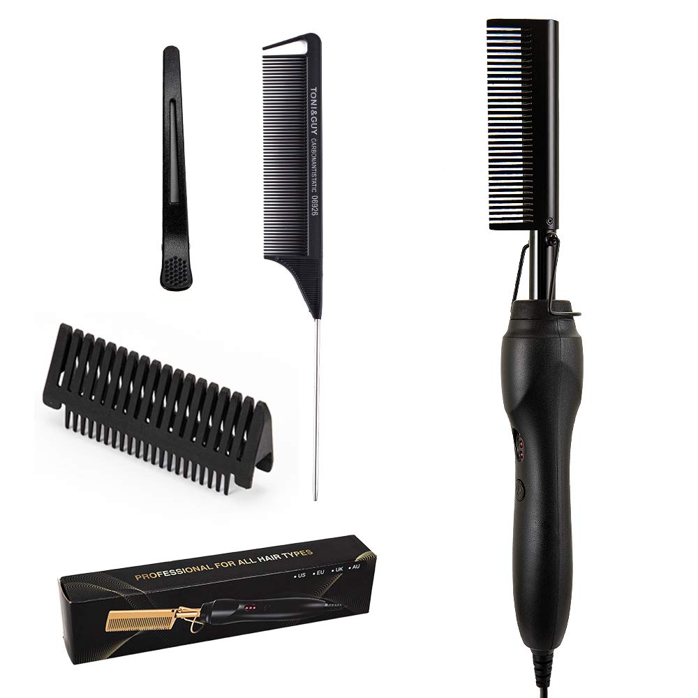 Amazon.com : Electric Hot Comb Hair Straightener Electric Straightening ...