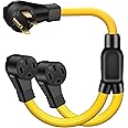 Amazon.com: NEMA 14-50 Y Splitter,50 Amp RV/Generator 4 Prong 250 Volt Plug Splitter to 2 N14 ...