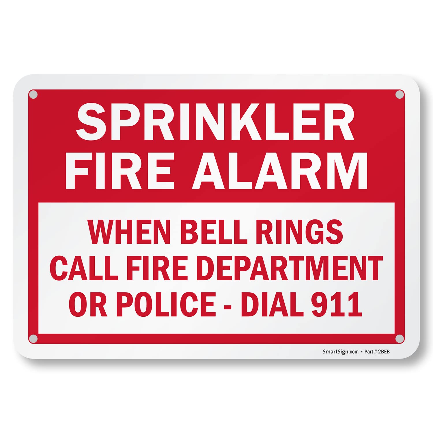 Mua SmartSign "Sprinkler Fire Alarm - When Bell Rings Call 911" Sign ...