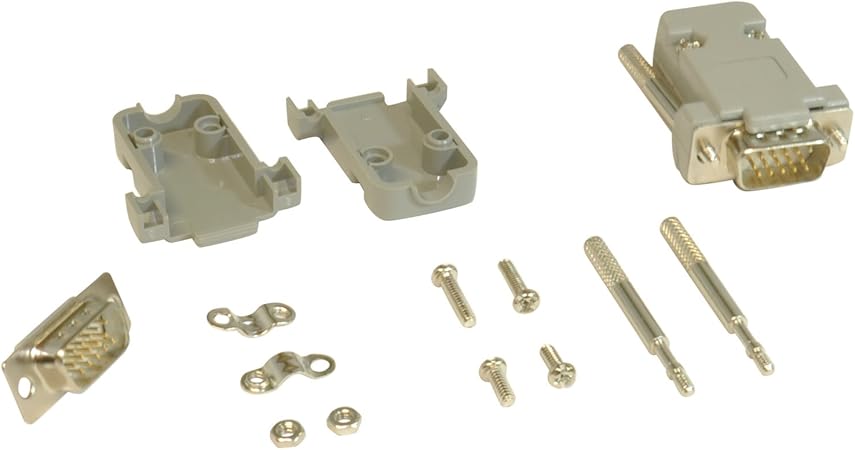 DB9 de puerto serie de macho Conector y capucha de plástico/carcasa ...