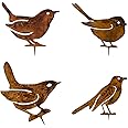 Amazon.com: Ameurey 4 PCS Rusty Birds Decoration, Simulation Metal Bird ...