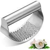 Amazon.com: OMECORE Garlic Press Rocker Crusher Solid Stainless Steel ...