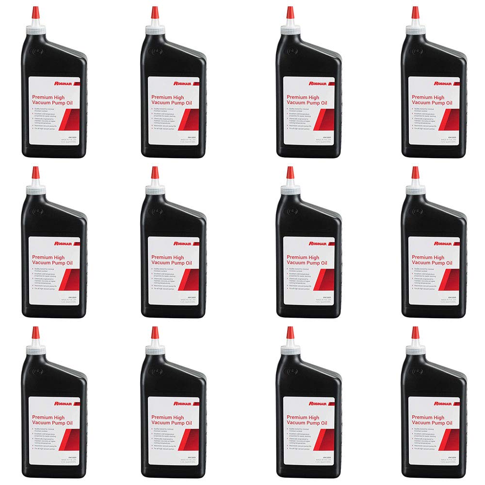 Robinair 13203 Premium High Vacuum Pump Oil, Quart (12-Pack) for sale ...