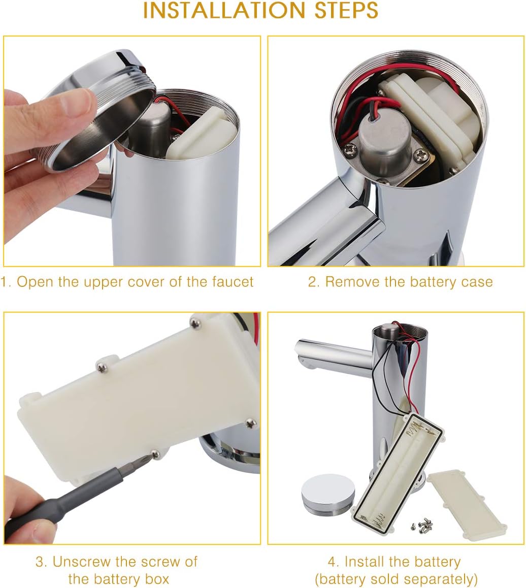 Touchless Kitchen Sink Taps – Automatic Sensor Faucet Cold Hot Mix ...