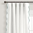 Amazon.com: Lush Decor Coastal Chic Scallop Edge Window Curtain Panel ...