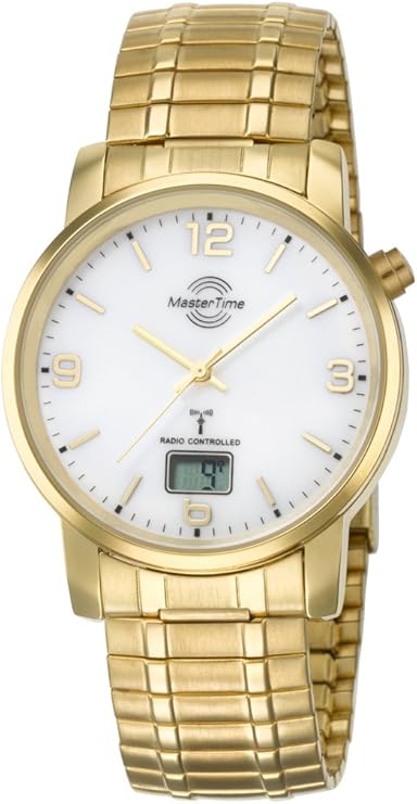 Master Time Funk Quarz Herren Uhr Analog-Digital mit Edelstahl Armband ...