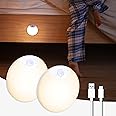 DAZZY DOT Motion Sensor Night Light Rechargeable 2-Pack, Battery ...