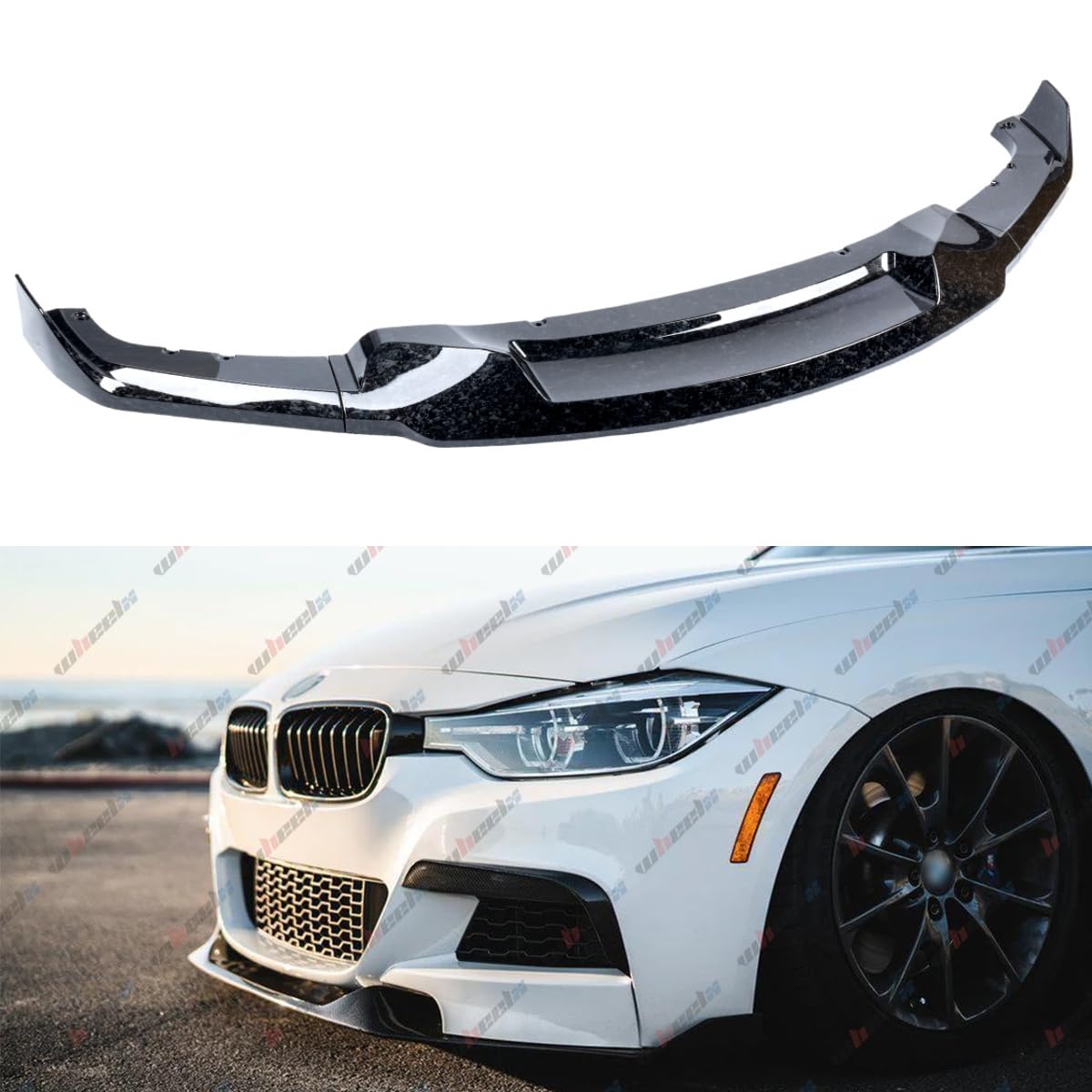 WheelX Front Bumper Lip Splitter Compatible with 2012-2018 F30 F31 Base ...