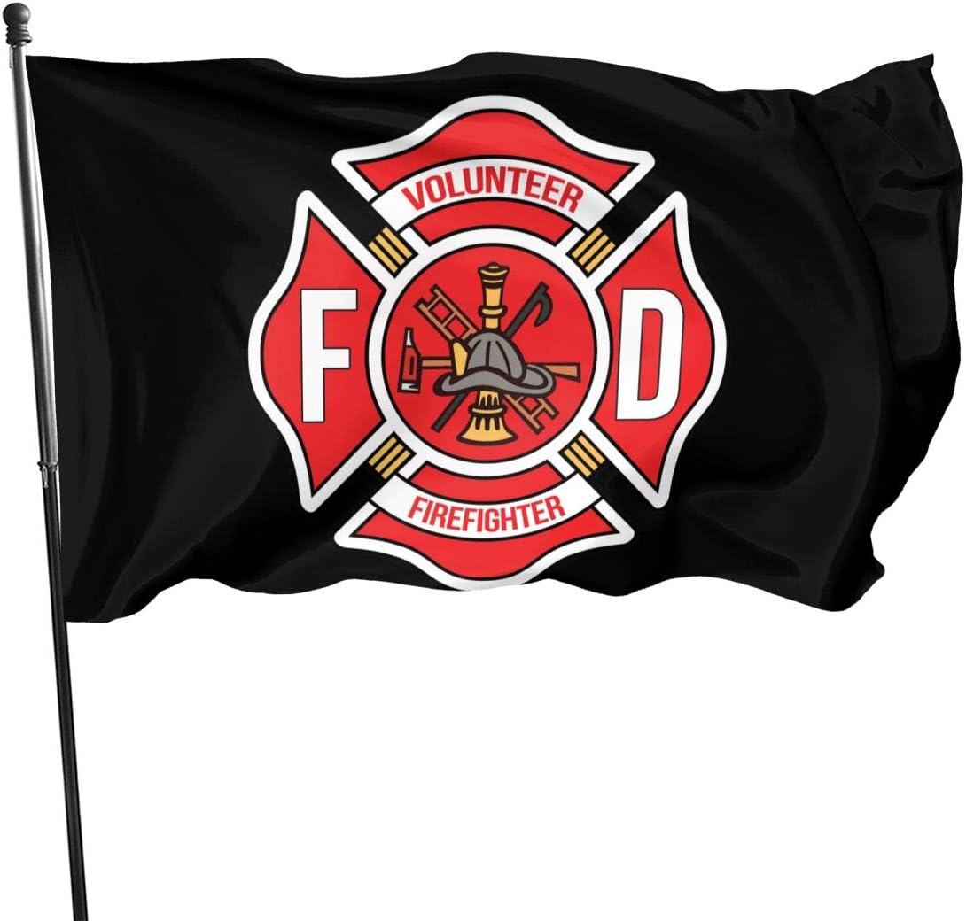 ZSTHDA Volunteer Firefighter Home Garden Flag, Outdoor Decorative Yard ...