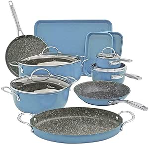 Amazon.com: Curtis Stone Dura-Pan All-Purpose 14-Piece Cookware Set ...