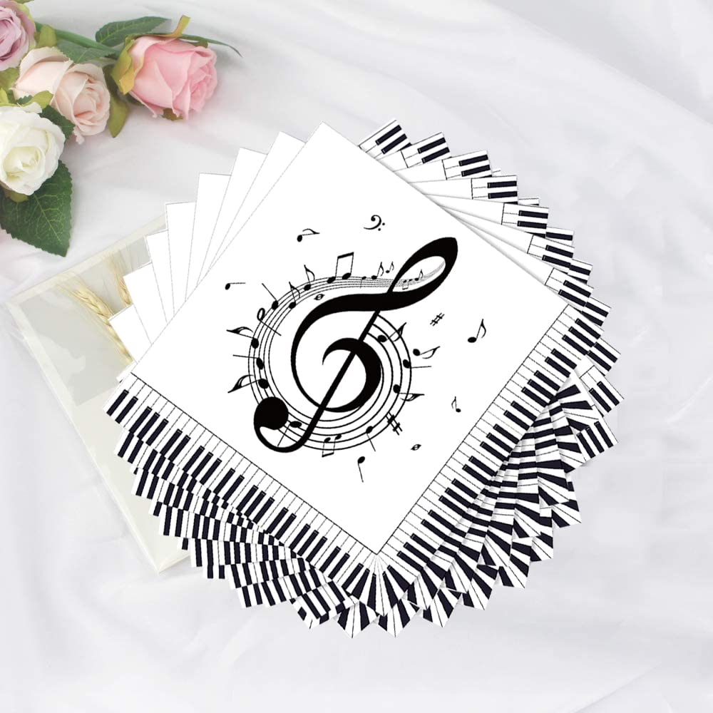 Mua 40Pcs Musical Notes Napkins Music Notes Party Supplie Disposable ...