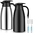 Amazon.com: Uiifan 2 Pcs 68oz Thermal Coffee Carafe Insulated Stainless Steel Thermal Coffee ...