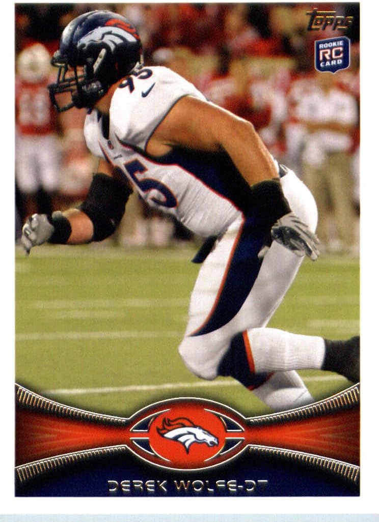 2012 Topps Football Card # 419 Derek Wolfe RC - Denver Broncos (RC ...