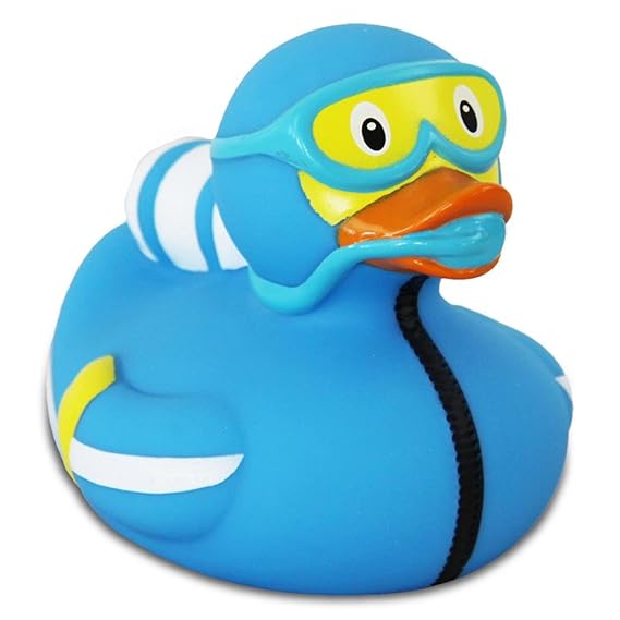Lilalu 8 x 8 cm/50 g Collector and Baby Diving Rubber Duck Bath Toy ...