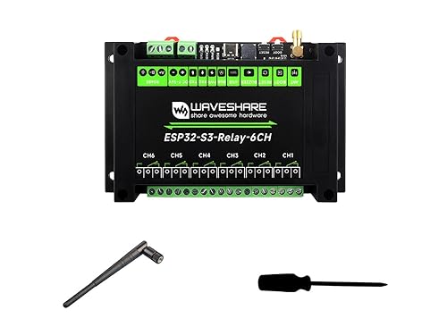 Waveshare Industrial 6-Channel ESP32-S3 WiFi Relay Module, Supports ...