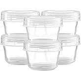 Amazon.com: Elegant Disposables (4 Ounce 10 Pack) Twist cap Containers Clear Bottom With Red Top ...