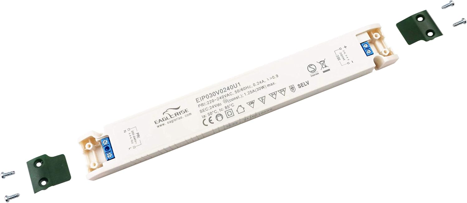 HuaTec LED Driver 24V 30W Constant Voltage Super Slim Flickerfree for ...