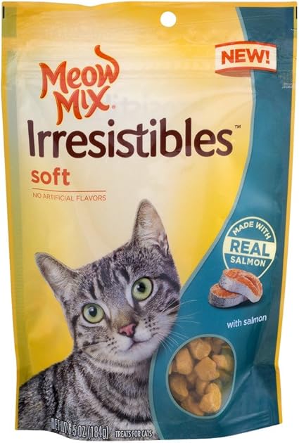 Amazon.com: Meow Mix Irresistibles Soft Cat Treats with Real Salmon, 6. ...