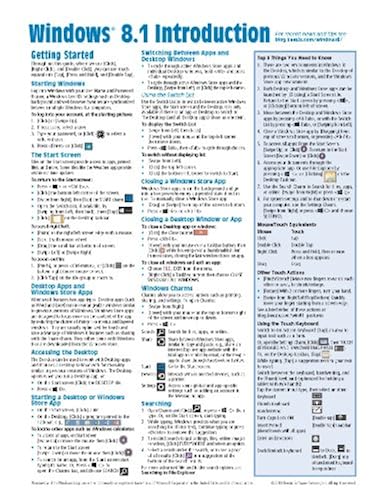 Windows 8.1 Quick Reference Guide: Introduction (Cheat Sheet of ...