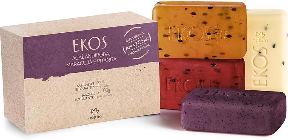 Natura Brasil - Exfoliating soap - Ekos - 4x100g: Amazon.co.uk: Beauty