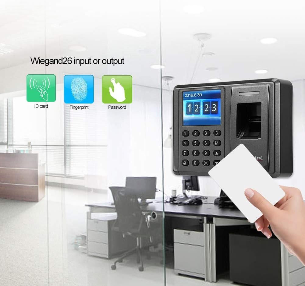 Access Control Time Clock, TCP IP LCD Fingerprint Attendance Time Recorder, 125Khz RFID Card ...