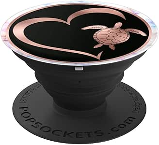 Amazon.com: Sea Turtle Rose Blush PopSockets Grip and Stand for Phones ...
