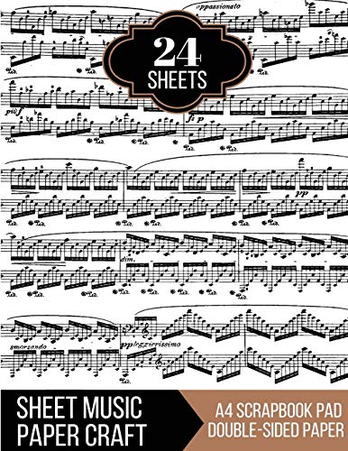 Amazon.com: Sheet Music Paper Craft – A4 Scrapbook Pad, Double-sided ...
