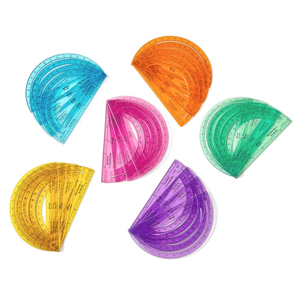 Mua hand2mind Safe-T Protractor for Kids, 180 Protractor, Rainbow ...