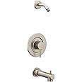 Moen Align Brushed Nickel Posi-Temp Pressure Balancing Modern Tub and ...