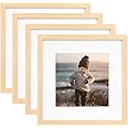 Amazon.com: KINLINK 10x10 Picture Frames, Square Natural Wood Frames ...