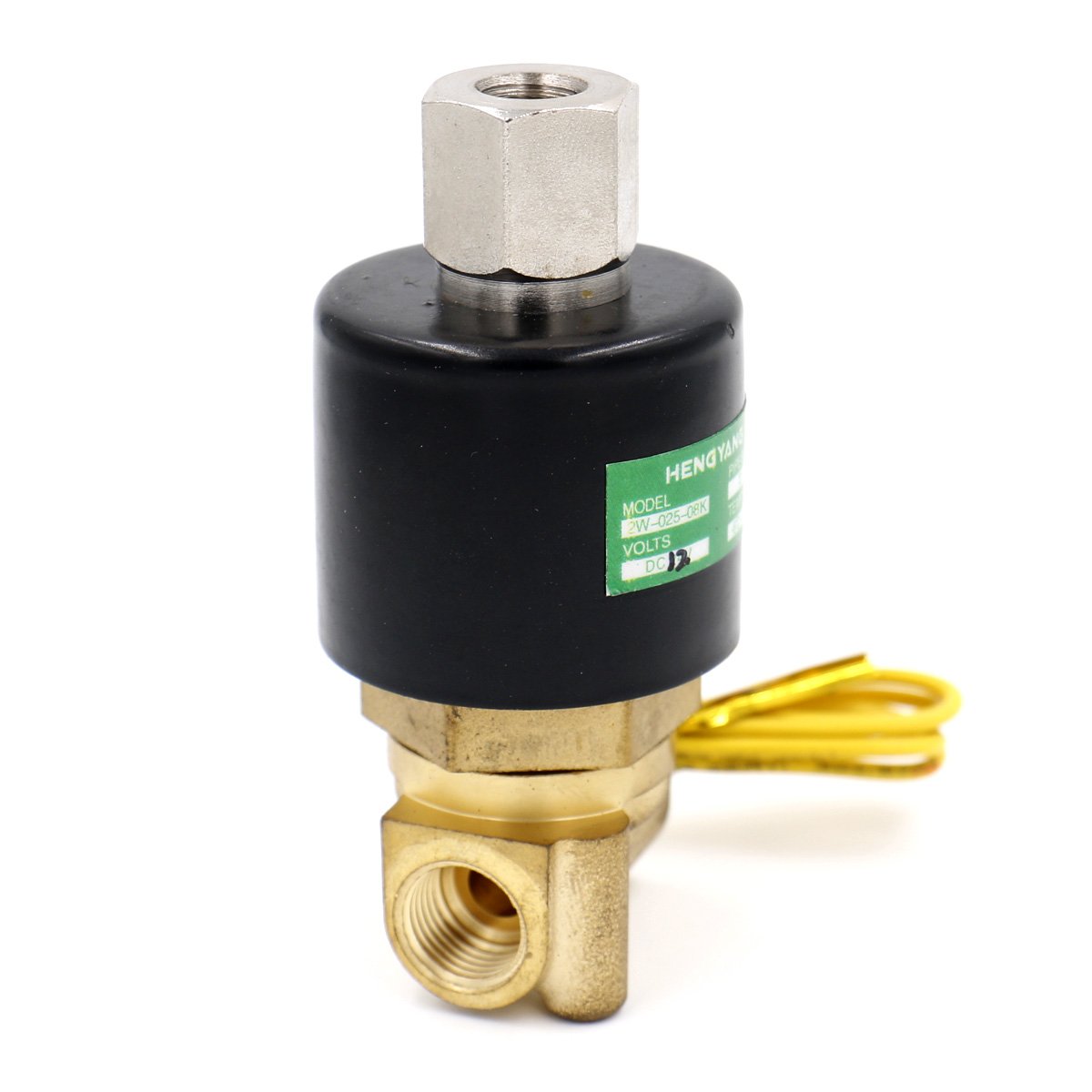 Baomain Brass Electric Solenoid Valve PT1/4 DC 12V 2Way 2position work for Water Air Gas NO ...