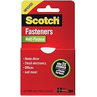 Amazon.com : Scotch Multi-Purpose Fasteners, White, 3/4 Inch x 5 feet ...