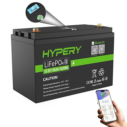 Smart 12V 300Ah LiFePO4 Battery with Bluetooth, LED Display Screen ...