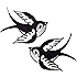 Amazon.com: Set of 2 Colorful Swallow Patch Bird Tattoo Sparrow ...