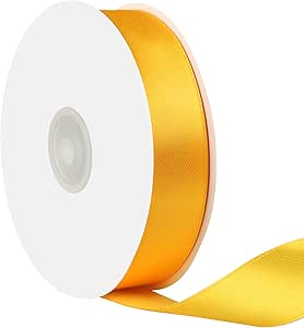 Amazon.com: 2" x 50 Yards Yellow Double Faced Satin Ribbon,Solid Color ...