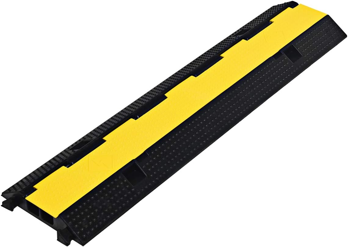 Amazon.com: Goplus Rubber Cable Protectors, 2 Channel Hose Cable ...