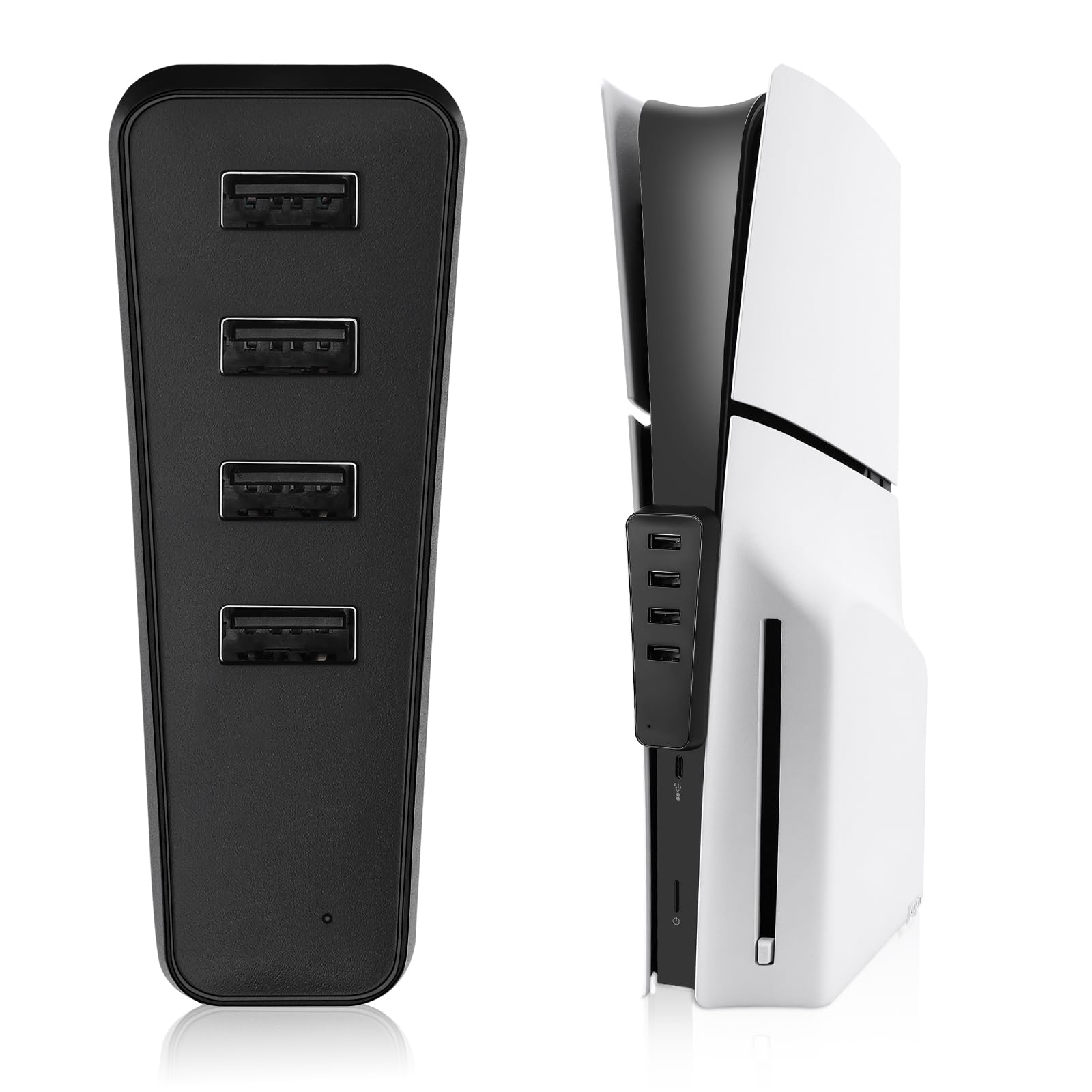 SIKEMAY Hub for PS5 Slim, 4 Ports USB High-Speed Expansion Hub Charger ...