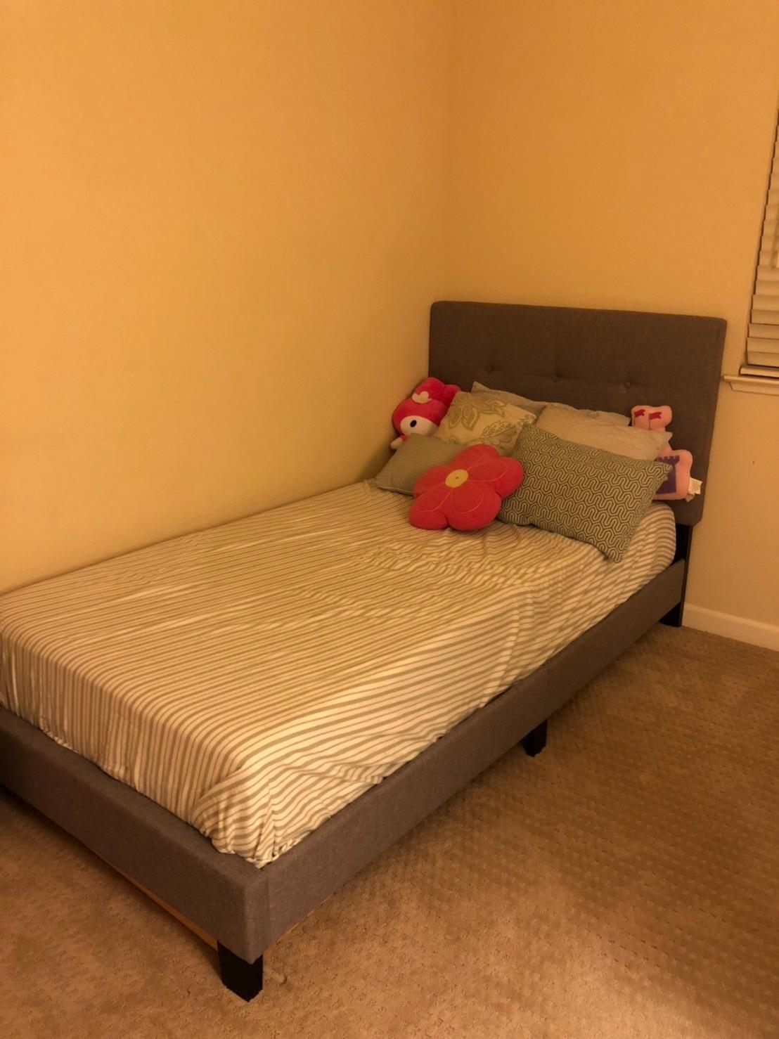 $26/mo - Finance Furinno Laval Button Tufted Upholstered Platform Bed ...