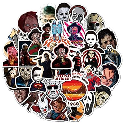 Horror Movie Characters Stickers|50PCS|Vinyl Waterproof Stickers for ...