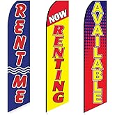 Amazon.com: 3 Swooper Flags Now Renting Apartments Available Rent Me ...