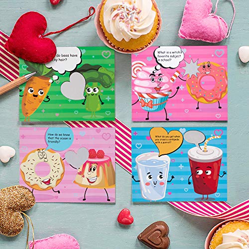 Valentine's Day Cards for Kids - 36 Scratch off Jokes Cards + 36 ...