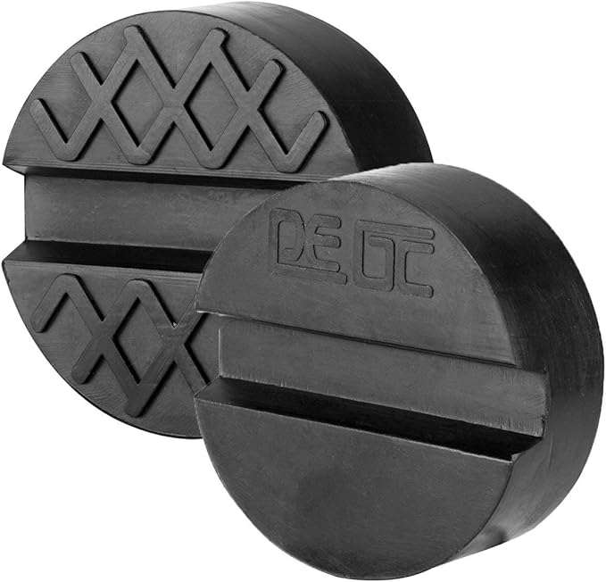 DEDC 2 Pack Slotted Rubber Jack Pad Universal Frame Rail Protector ...