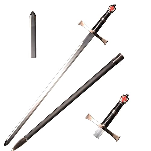 lkjad Medieval Crusader Sword with Scabbard European Style Sword Knight ...