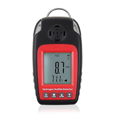H2S Gas Detector, Portable Hydrogen Sulfide Detector Gas Leak Detectors ...