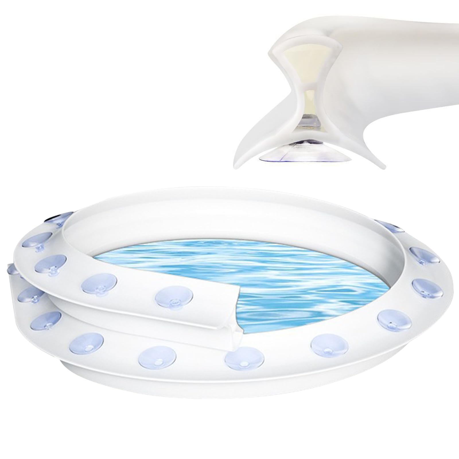 Suction Cup Shower Water Dam Strip, Collapsible Bendable and Reusable ...