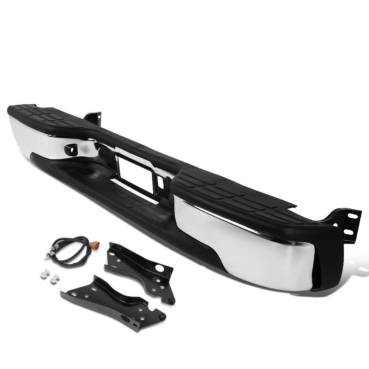 MAPM Silverado Rear Step Bumper Chrome With Brackets Light Kit Bolts ...