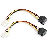 Amazon.com: DEVMO 6X New IDE/Molex 4-Pin Male to Serial ATA SATA 15-Pin Female Power Adapter ...