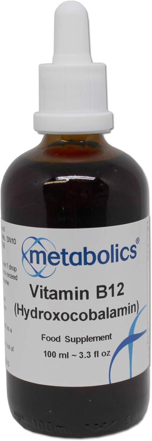 Vitamin B12 Liquid | Pure Hydroxocobalamin Supplement | for Normal ...