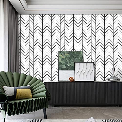 Black And White Herringbone Peel And Stick Wallpaper at Lucille Stone blog