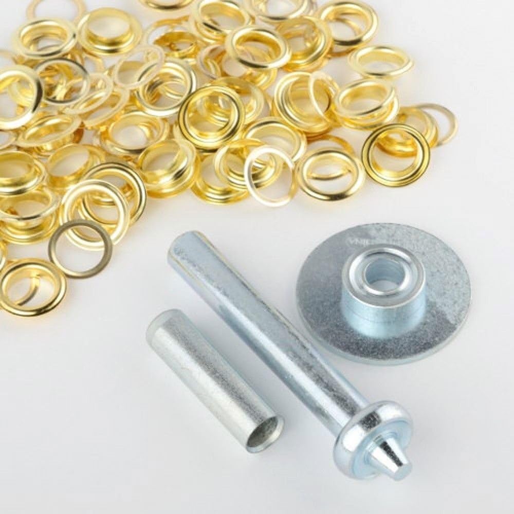 103pc Tarp Grommet Repair Installation Kit Tent Awning Canopy Brass ...